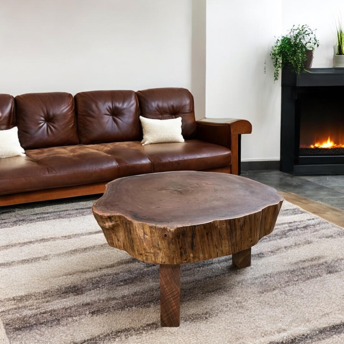Rustic Log Coffee Table - Etsy