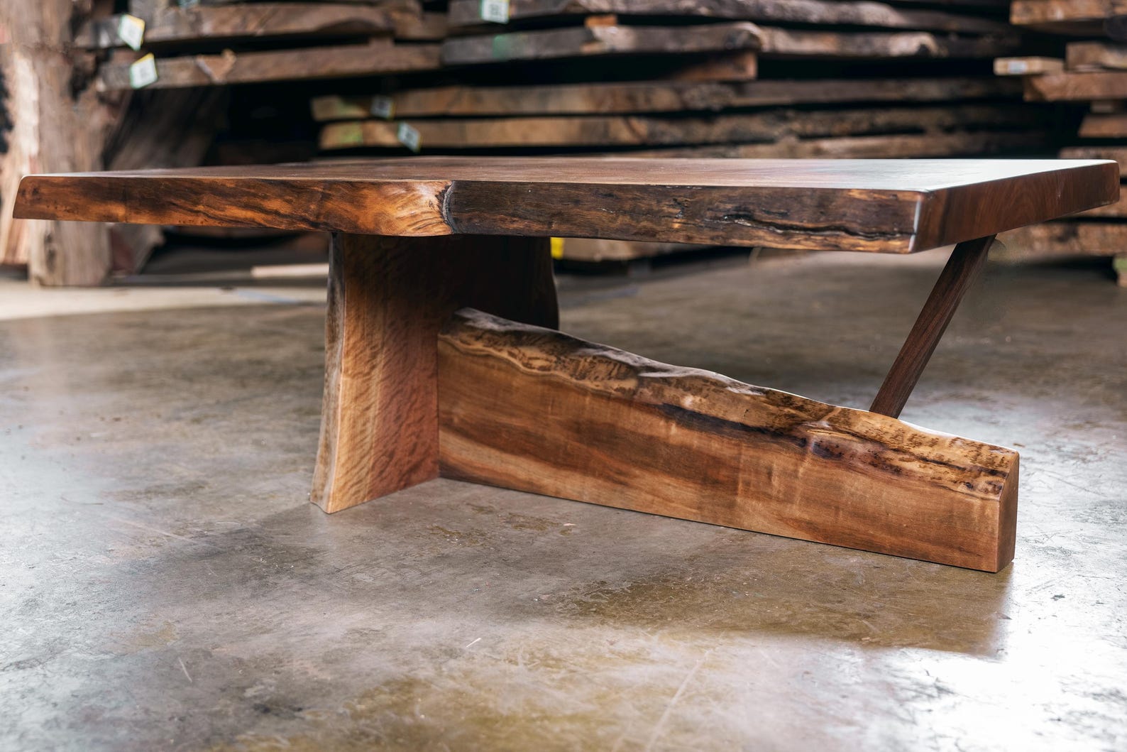 Natural Wood Slab Coffee Table - Etsy