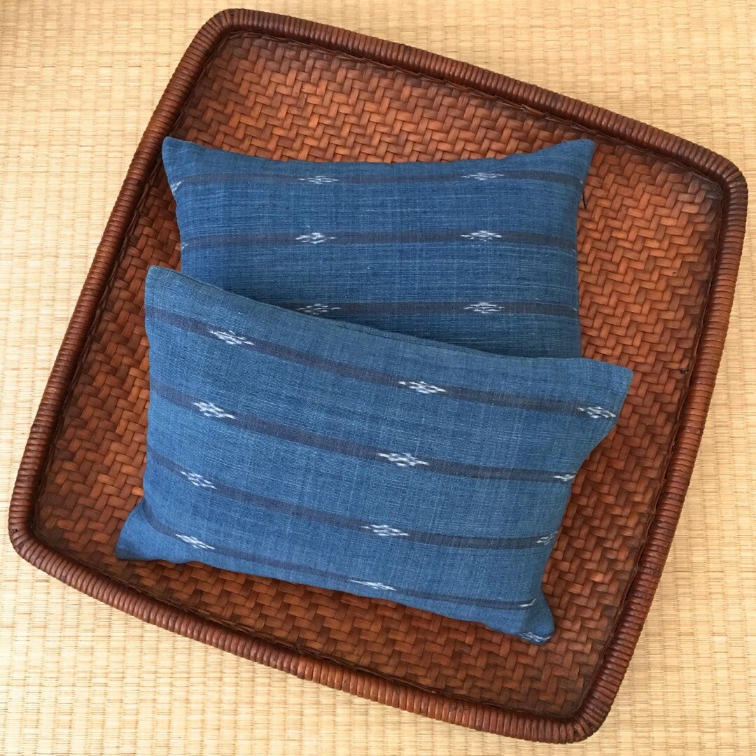 A Set of Two Natural Indigo Organic Buckwheat Hull Travel/support ...