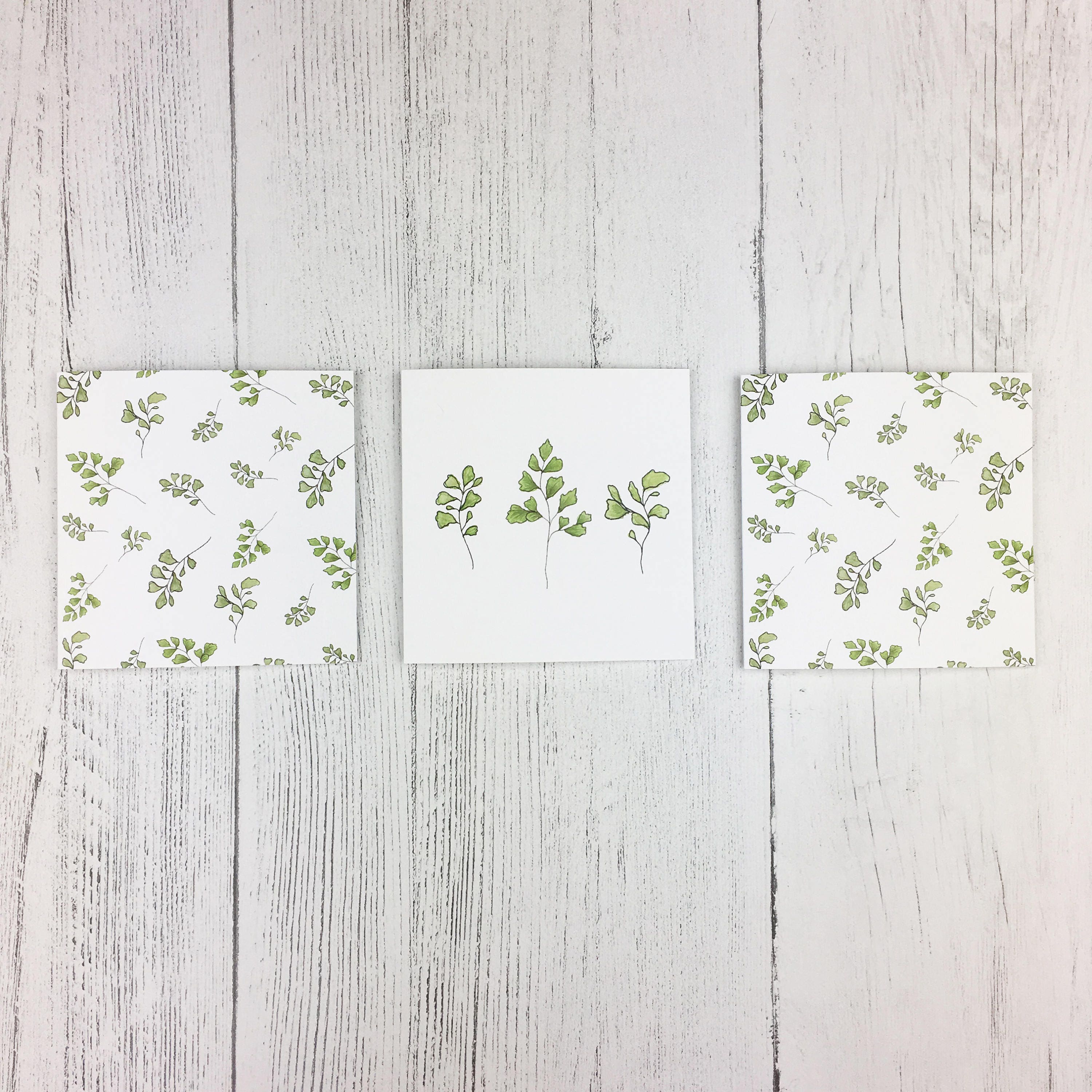 Maidenhair Fern Design Note Cards Blank Inside Perfect Gift - Etsy UK