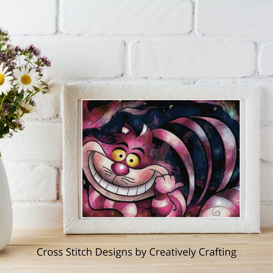 Cheshire Cat Cross Stitch Pattern - Mandie Manzano Art - PDF Download ...