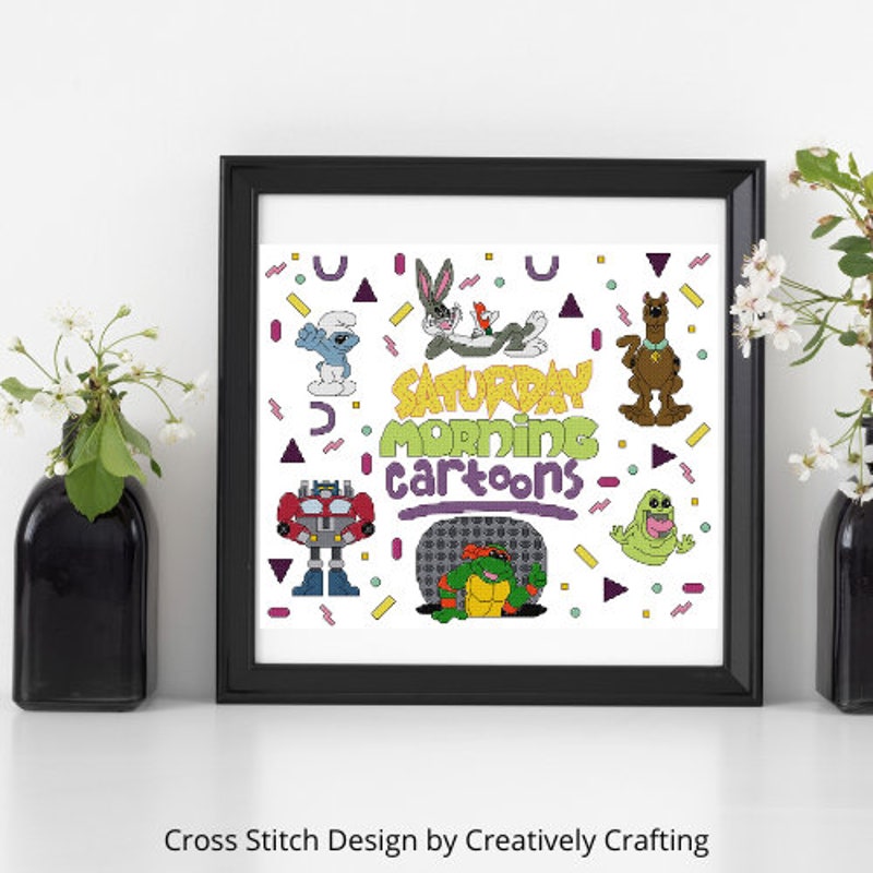 Cartoon Cross Stitch - Etsy