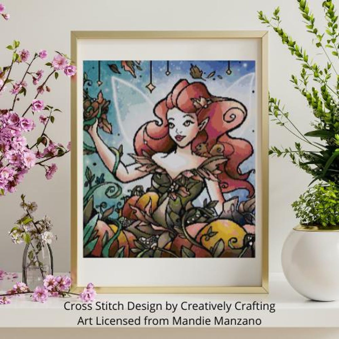The Autumn Fairy - Hazel - Cross Stitch Pattern - Licensed Mandie ...