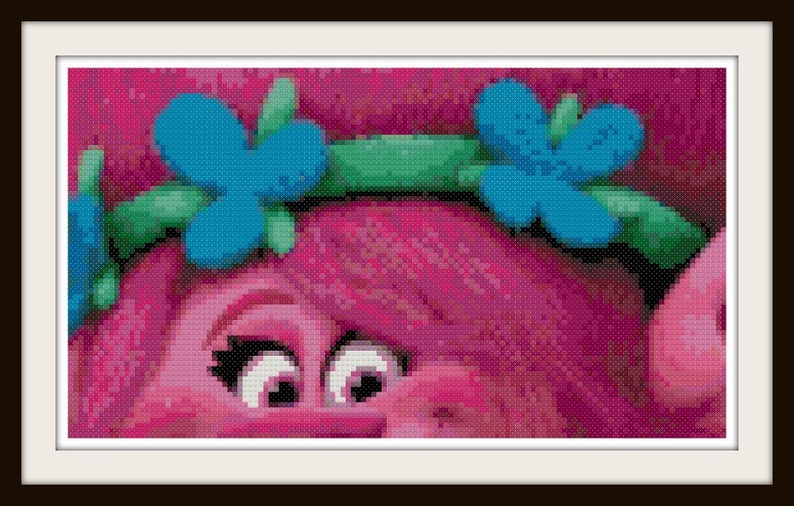 Trolls Cross Stitch Pattern Trolls Princess Poppy PDF - Etsy