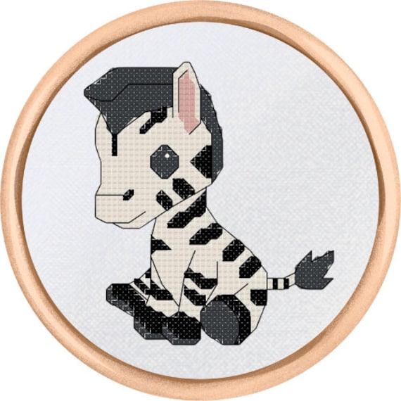 Zebra Cross Stitch Pattern PDF Download | Etsy