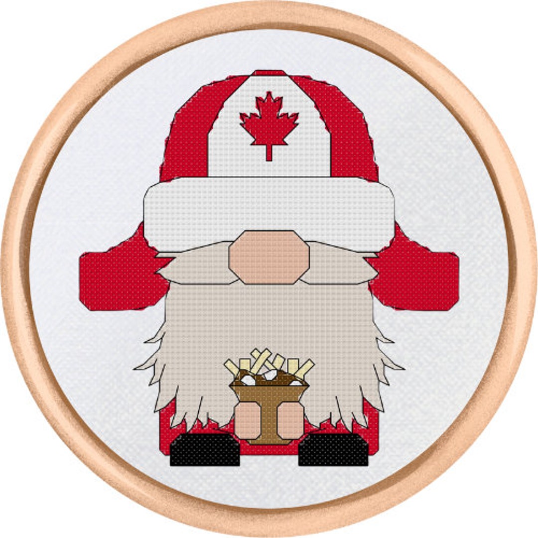 Canadian Gnome Cross Stitch Pattern - PDF Download - Etsy