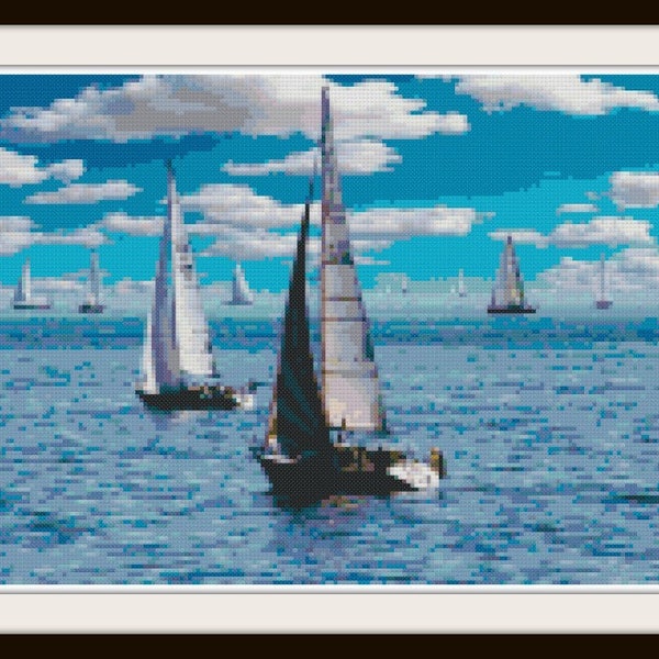 Sail Boat Cross Stitch Pattern - Etsy