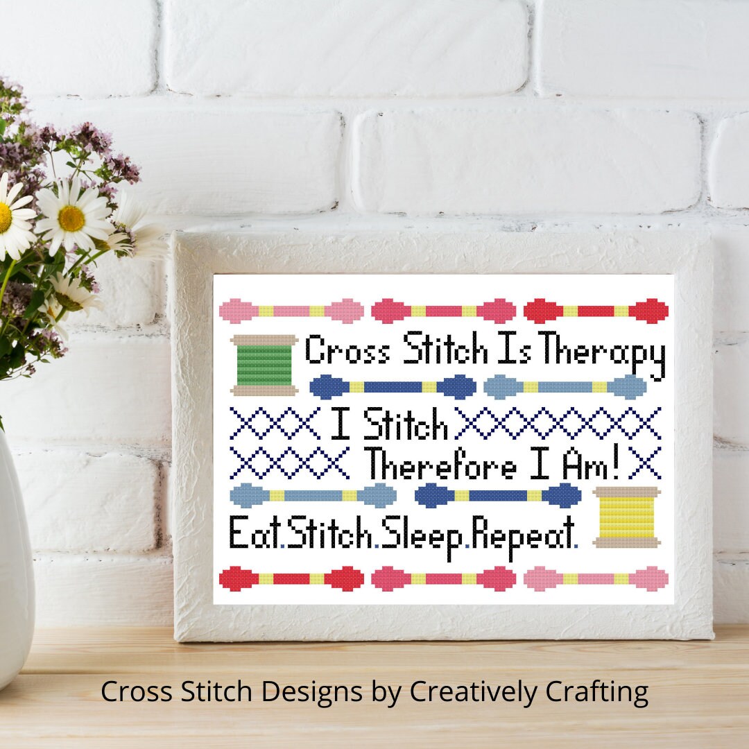 Cross Stitch Pattern - Cross Stitch is Life - PDF Download - Cross ...