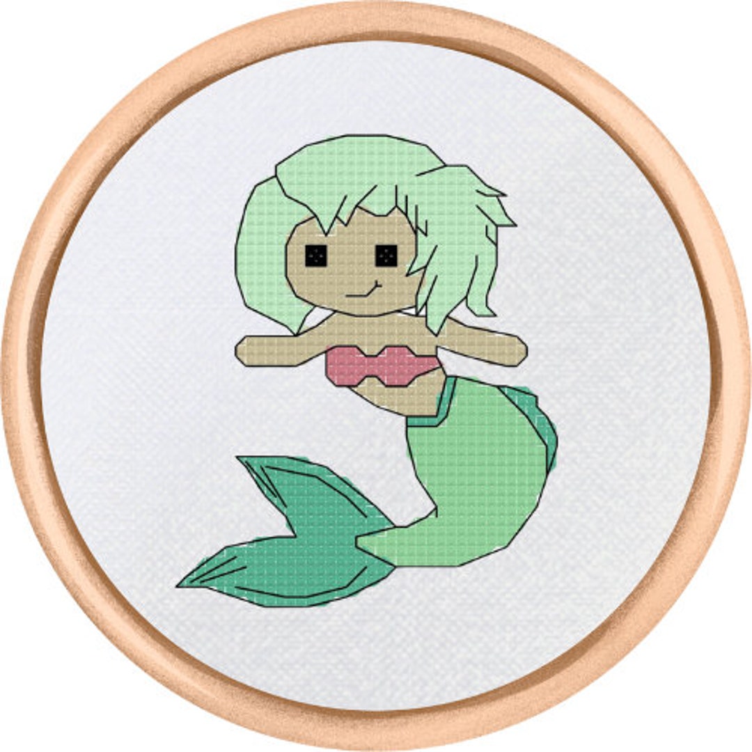 Siren Cross Stitch Pattern - PDF Download - Etsy