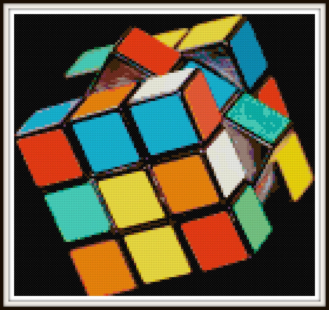Rubix Cube Cross Stitch Pattern - Etsy UK