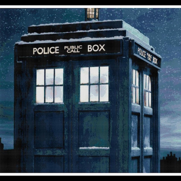 Tardis Cross Stitch - Etsy