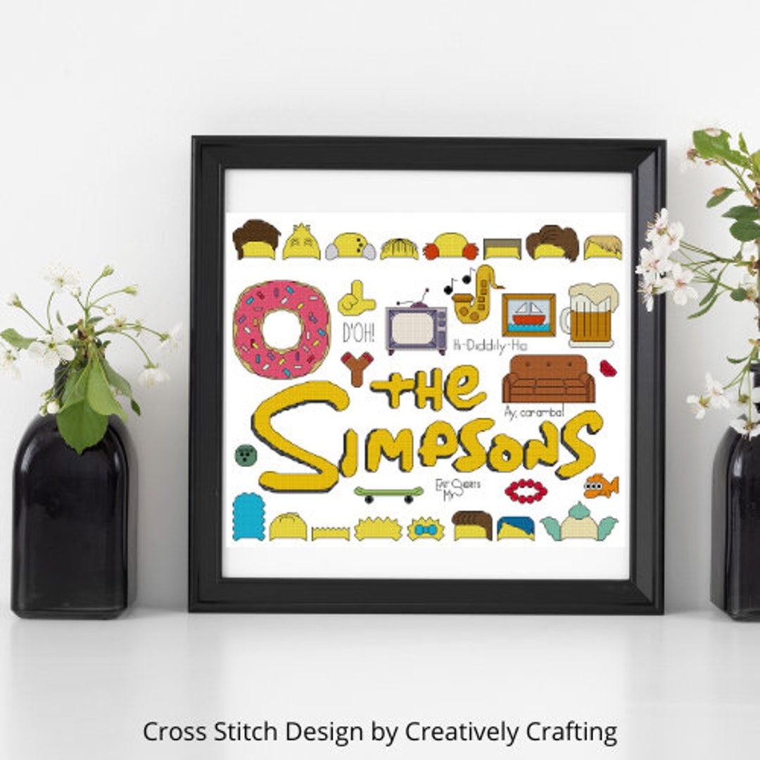 Simpsons Cross Stitch Pattern - PDF Download - Etsy