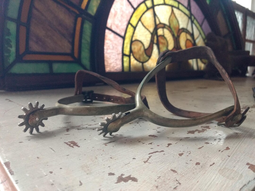 WWI Cavalry Spurs RARE Marked MSH Miller Saddlery Harness Antique Pair ...