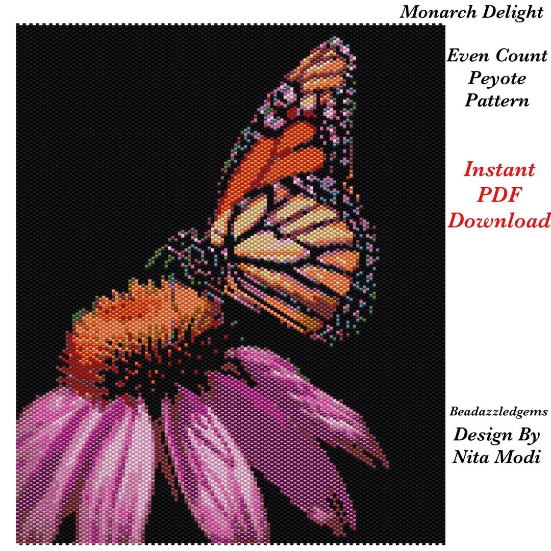 Peyote Tapestry Bead Pattern Instant PDF Download of Art Beadwork ...