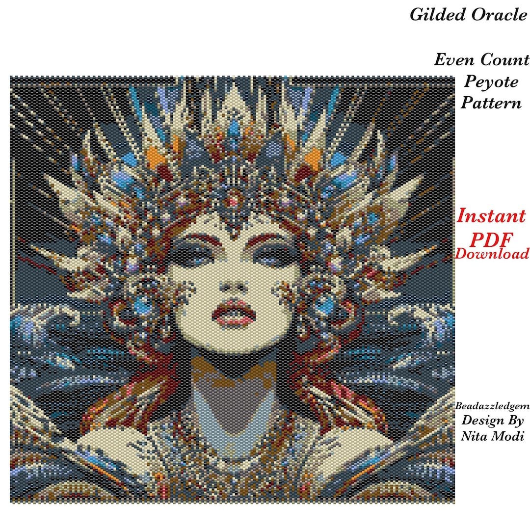 Peyote Even Count Tapestry Pattern-instant PDF Download-bead/word ...