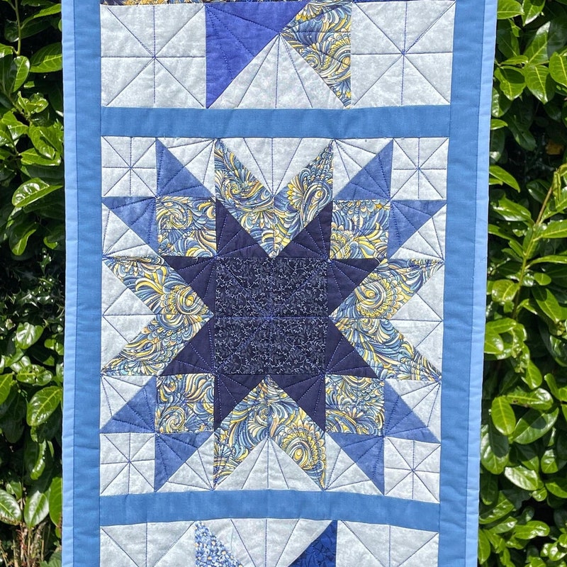 Blue Table Runner - Etsy