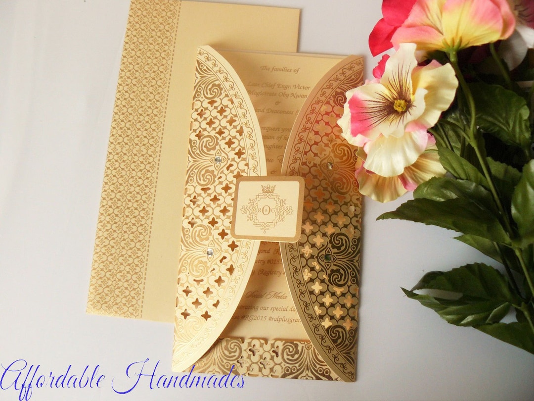 Rangoli Laser Cut Invitations- Set of 25, Royal Theme, Royal ...