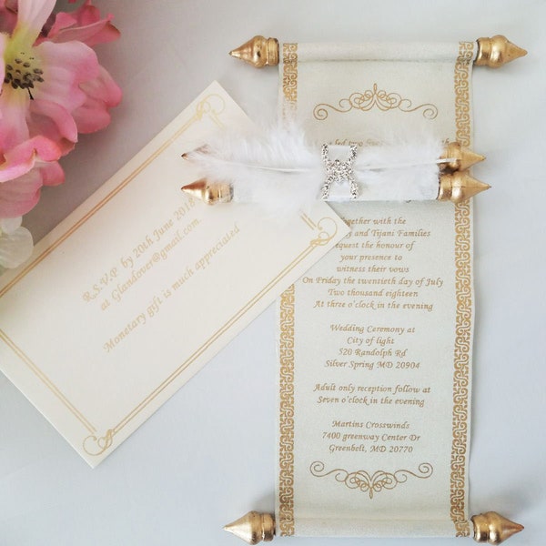 Scroll Invitations - Etsy