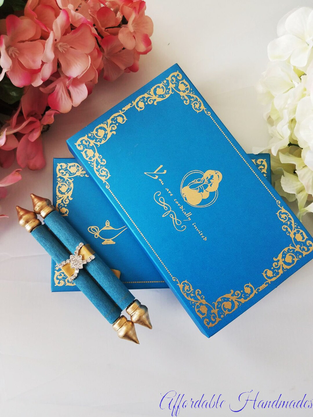 Aladdin/jasmine Mini Scroll in the Box - Set of 25, Scroll Invitation ...