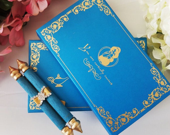 Aladdin/jasmine Mini Scroll in the Box Set of 25, Scroll Invitation ...