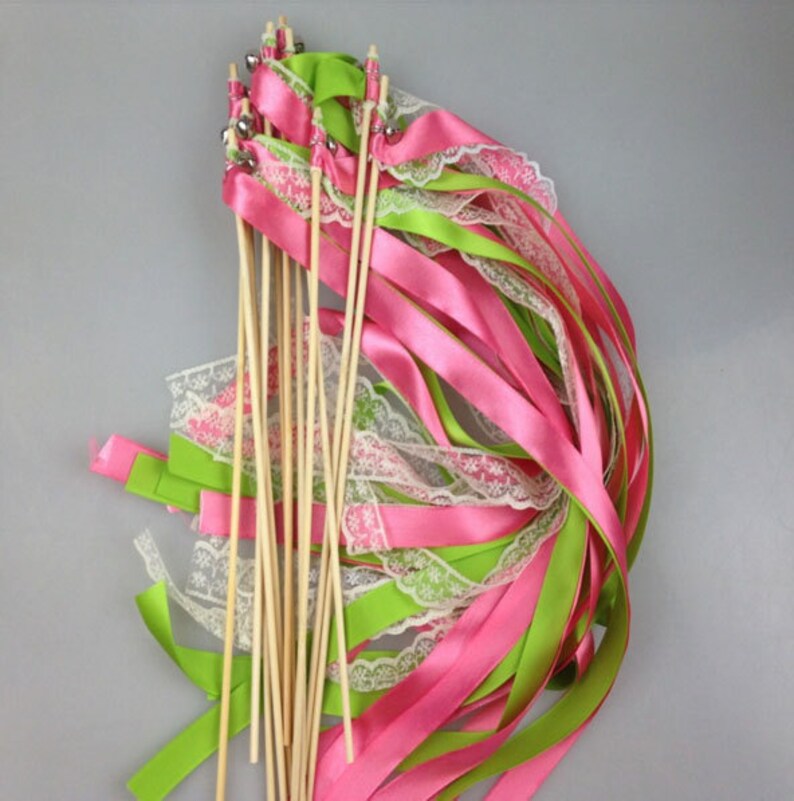 50 Pcs Custom Wedding Wands Unique Wedding Wands Ribbon - Etsy