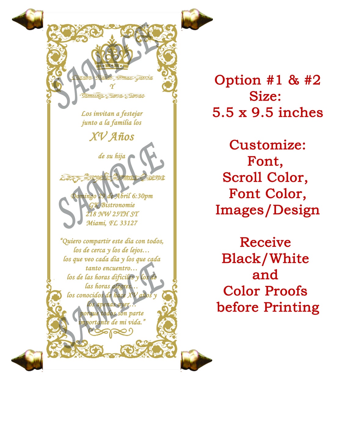 Royal Theme Menu or Program Scroll Set of 25 Program - Etsy
