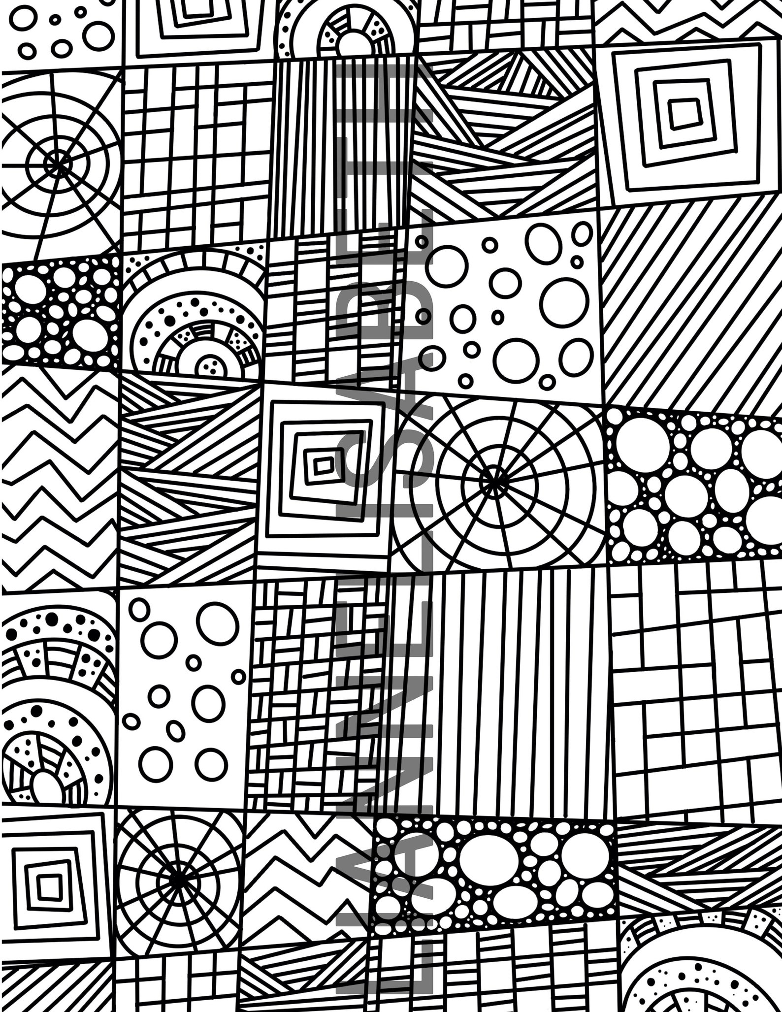 Coloring Page Abstract Patterns 1 - Etsy