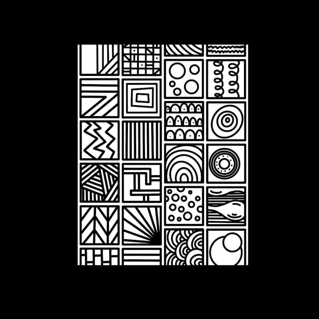 Coloring Page Abstract Patterns 15 - Etsy