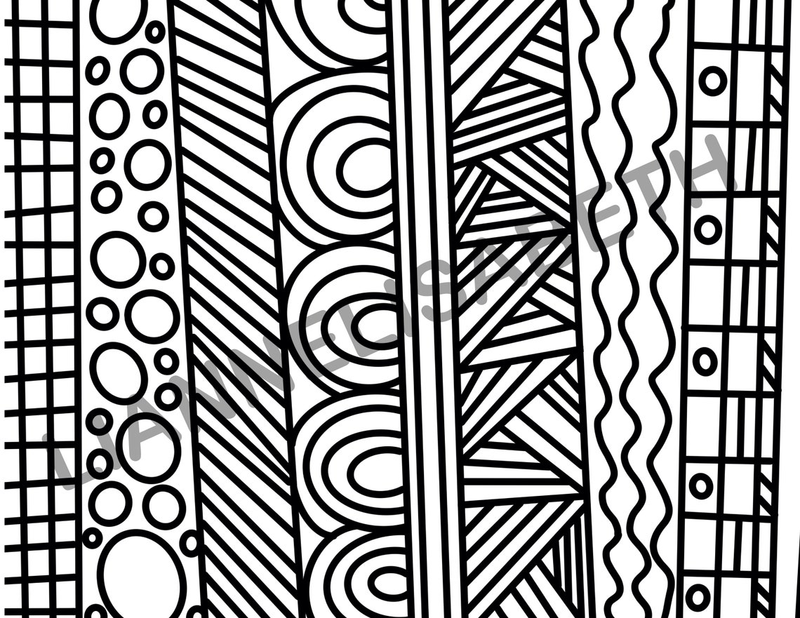 Coloring Page Abstract Patterns 5 - Etsy