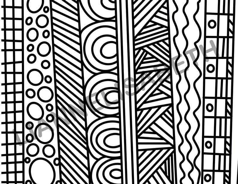 Coloring Page Abstract Patterns 5 - Etsy