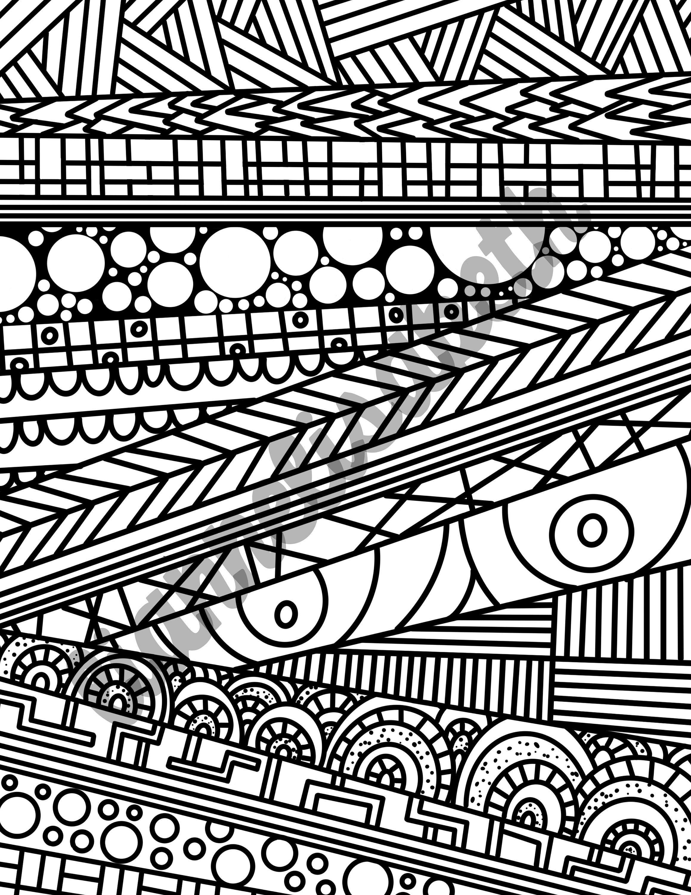 Coloring Page Abstract Patterns 10 - Etsy