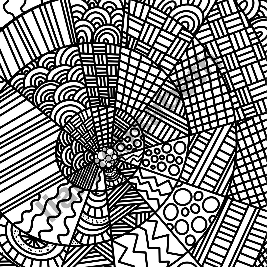 Coloring Page Abstract Patterns 7 - Etsy