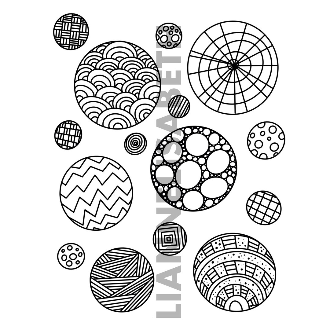 Coloring Page Abstract Patterns 3 - Etsy