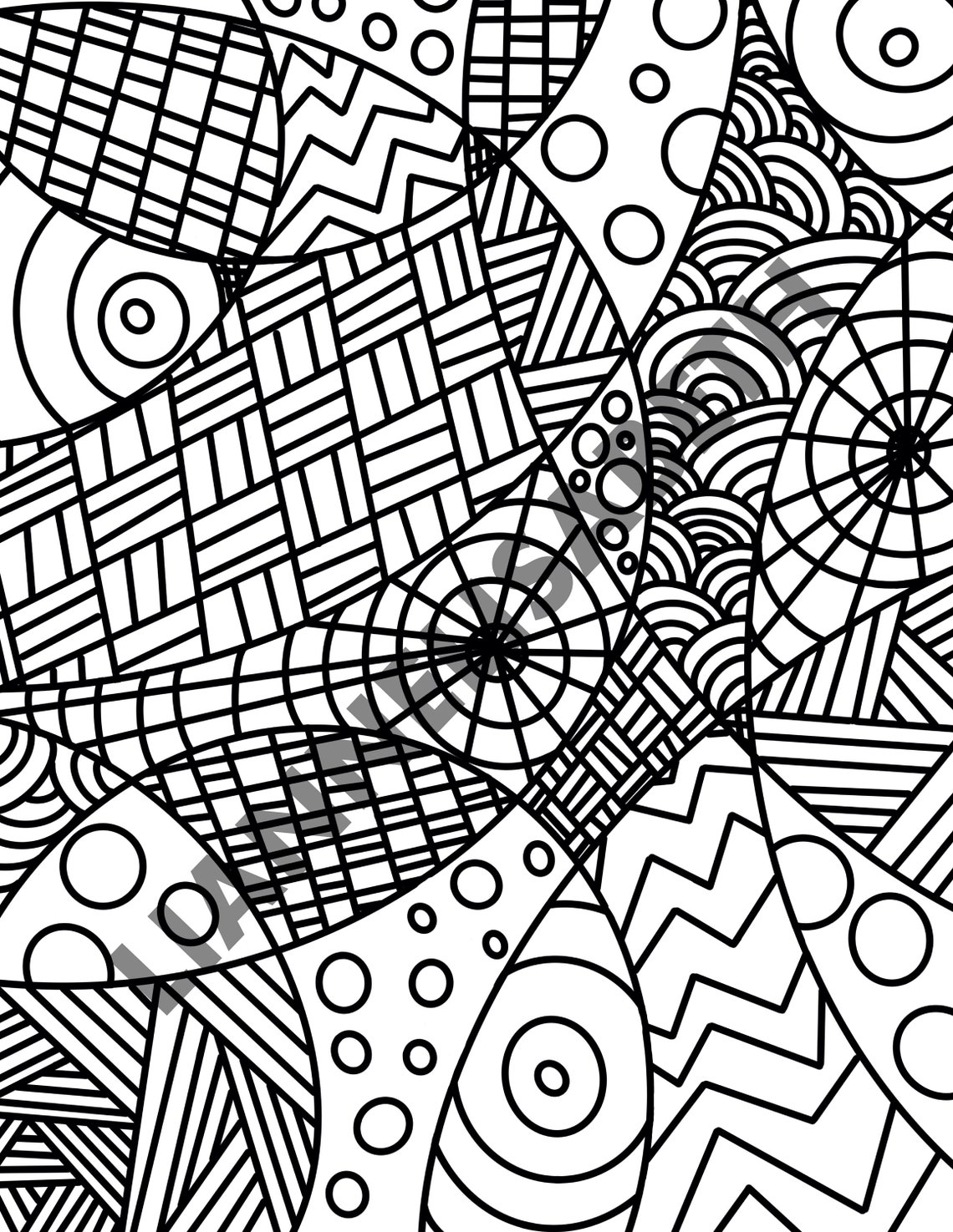 Coloring Page Abstract Patterns 6 - Etsy