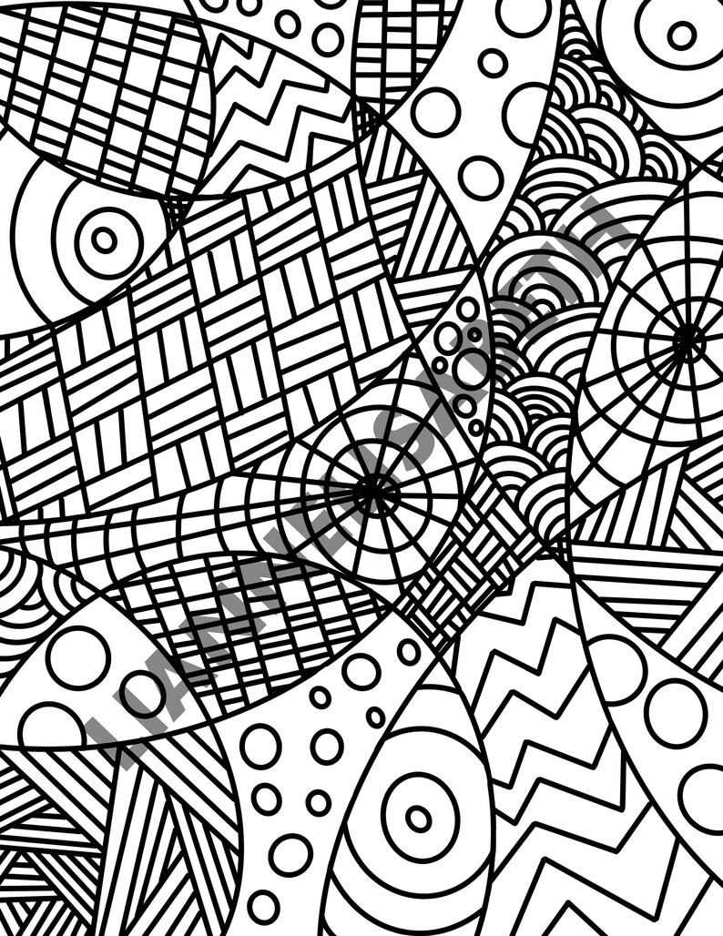 Coloring Page Abstract Patterns 6 - Etsy