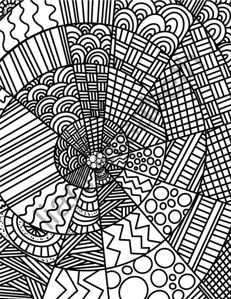 Coloring Page Abstract Patterns 7 - Etsy