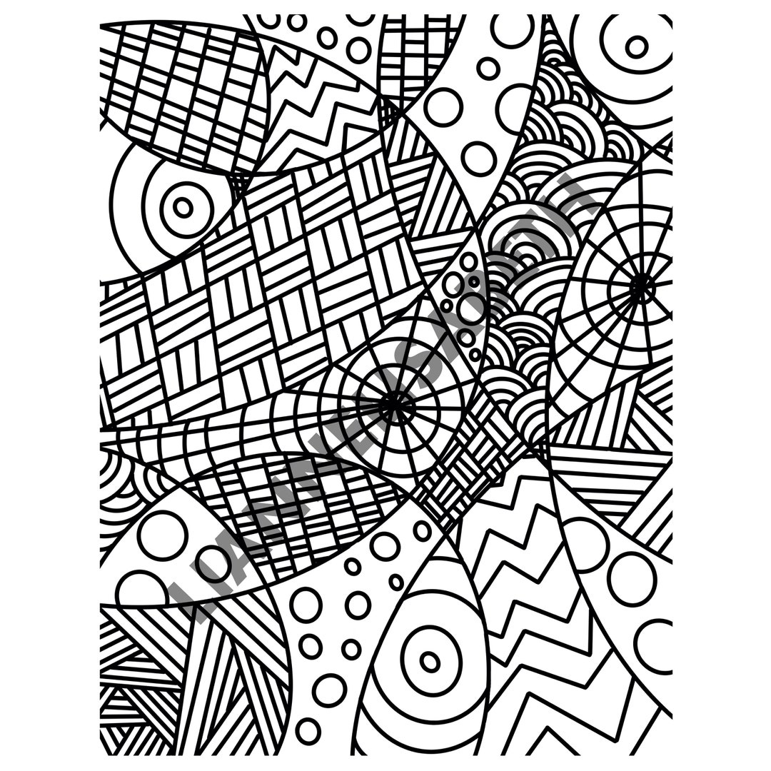Coloring Page Abstract Patterns 6 - Etsy