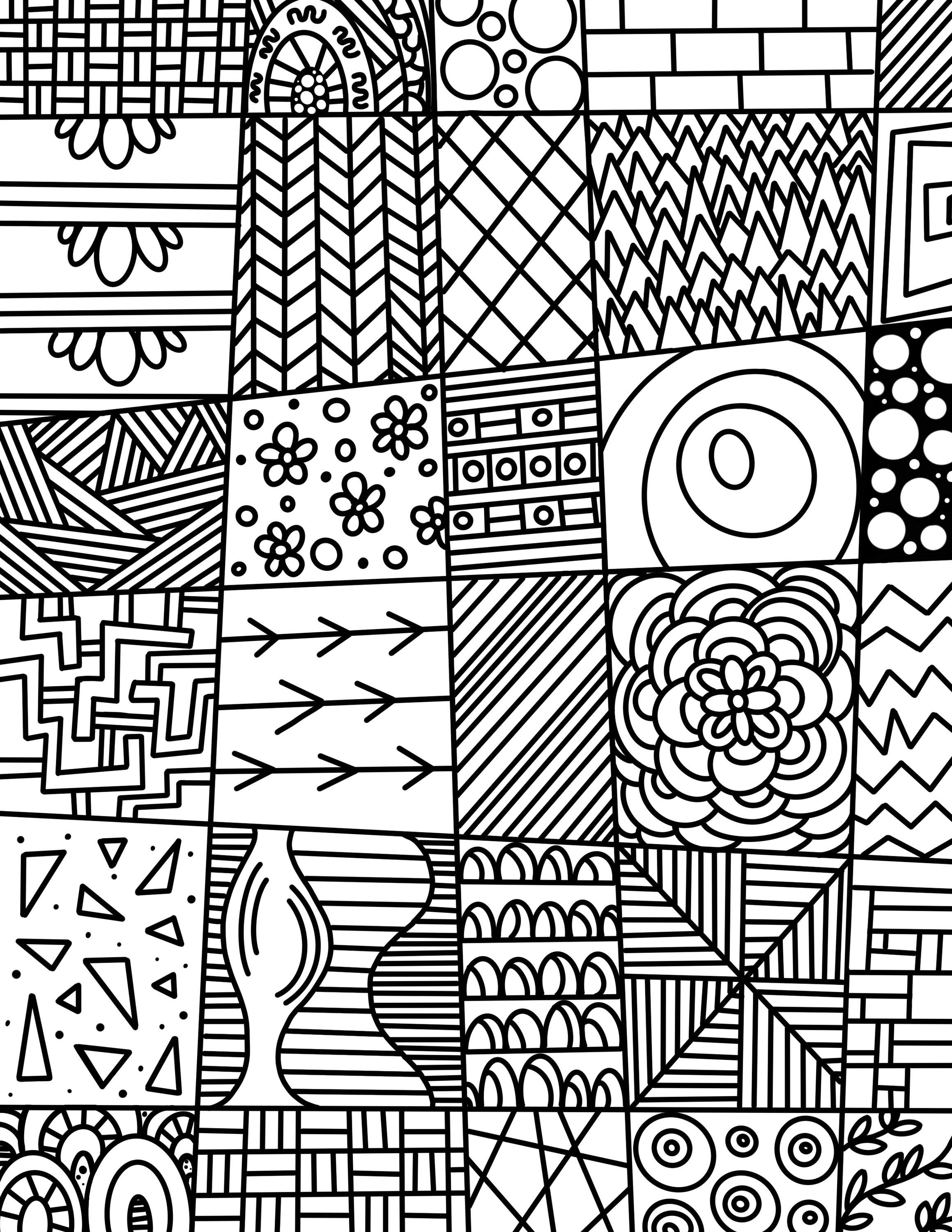 Coloring Page Abstract Patterns 14 - Etsy