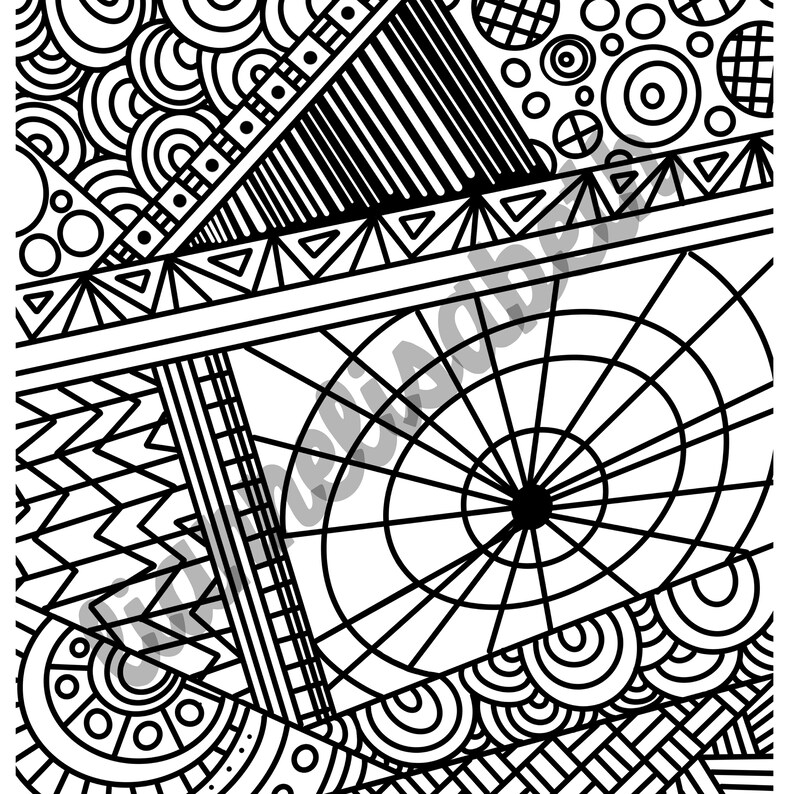 Coloring Page Abstract Patterns 11 - Etsy