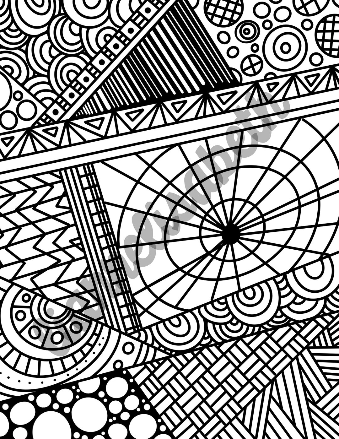 Coloring Page Abstract Patterns 11 - Etsy