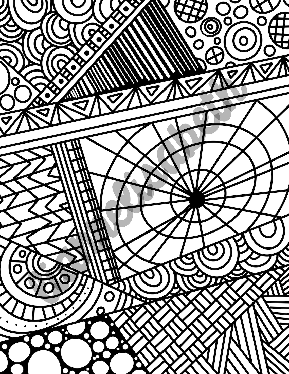 Coloring Page Abstract Patterns 11 - Etsy