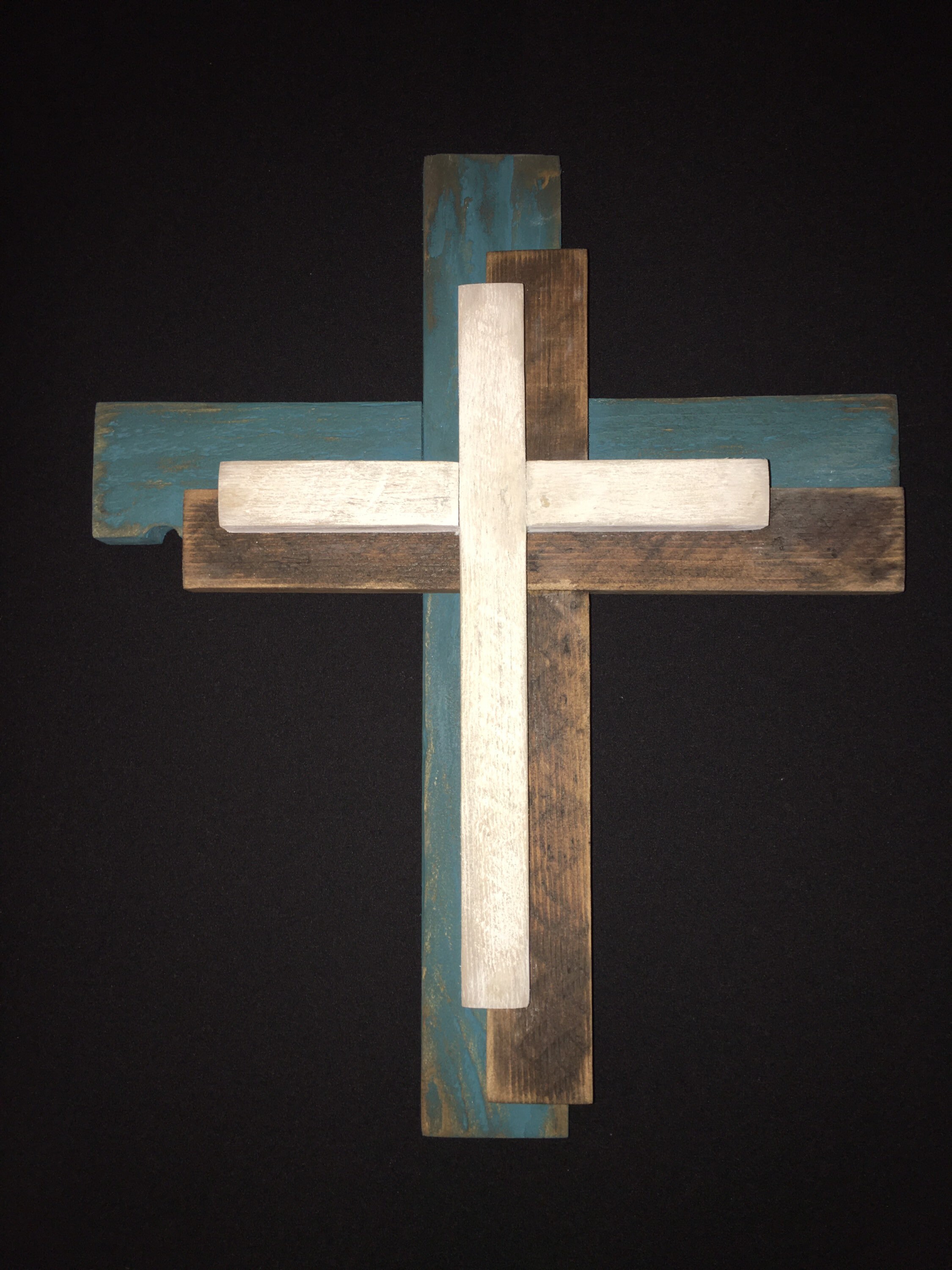 Unique 3-tier Wooden Cross, Rustic Wood Cross, Decorative Crosses, Wall ...