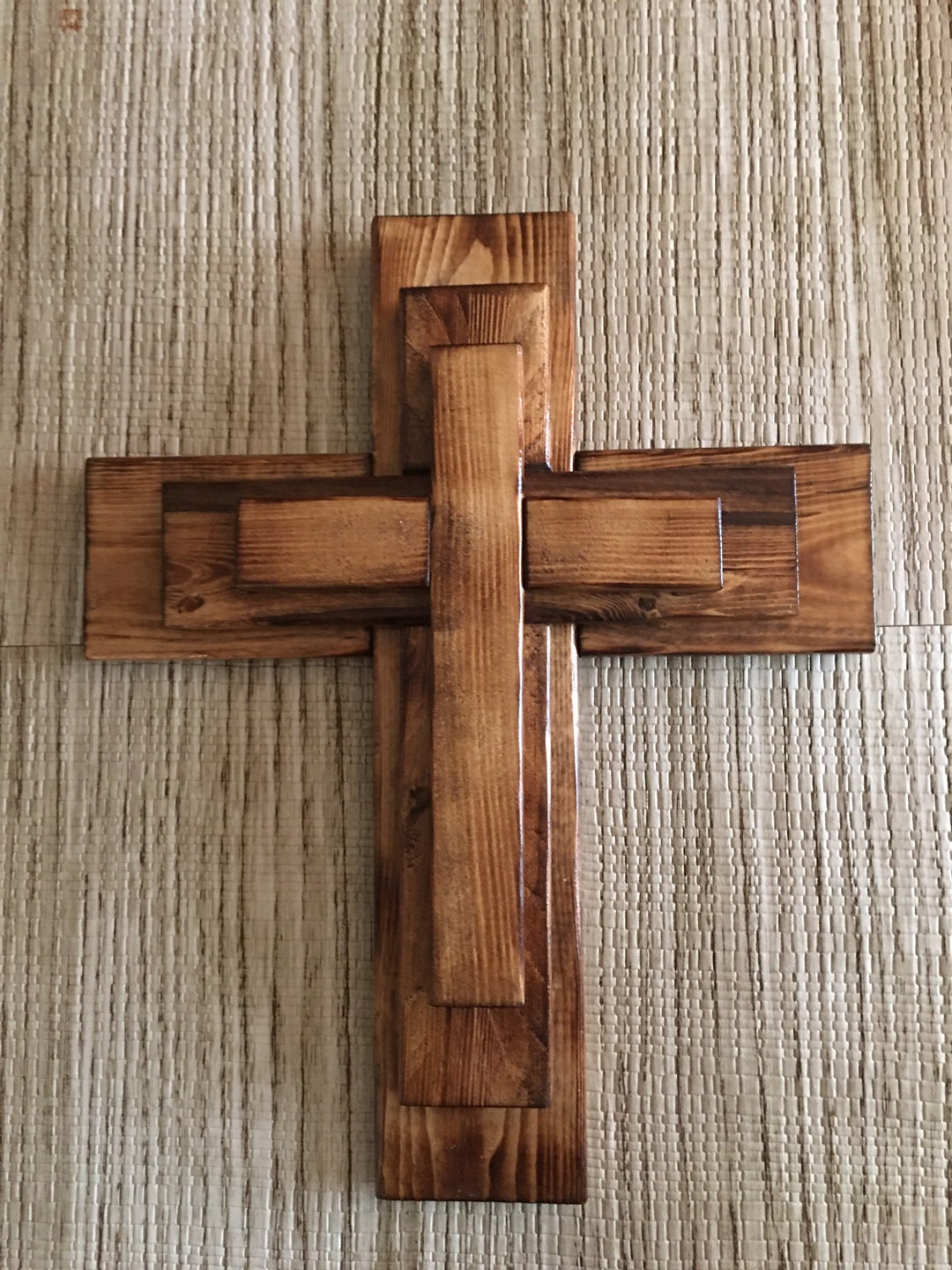 Rustic 3-tiered Wooden Cross - Etsy