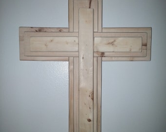 Unique 3-tier Wooden Cross, Rustic Wood Cross, Decorative Crosses, Wall ...