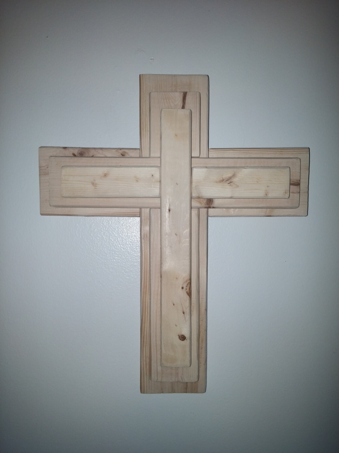Cruz de madera única de 3 niveles, cruz de madera rústica, cruces ...