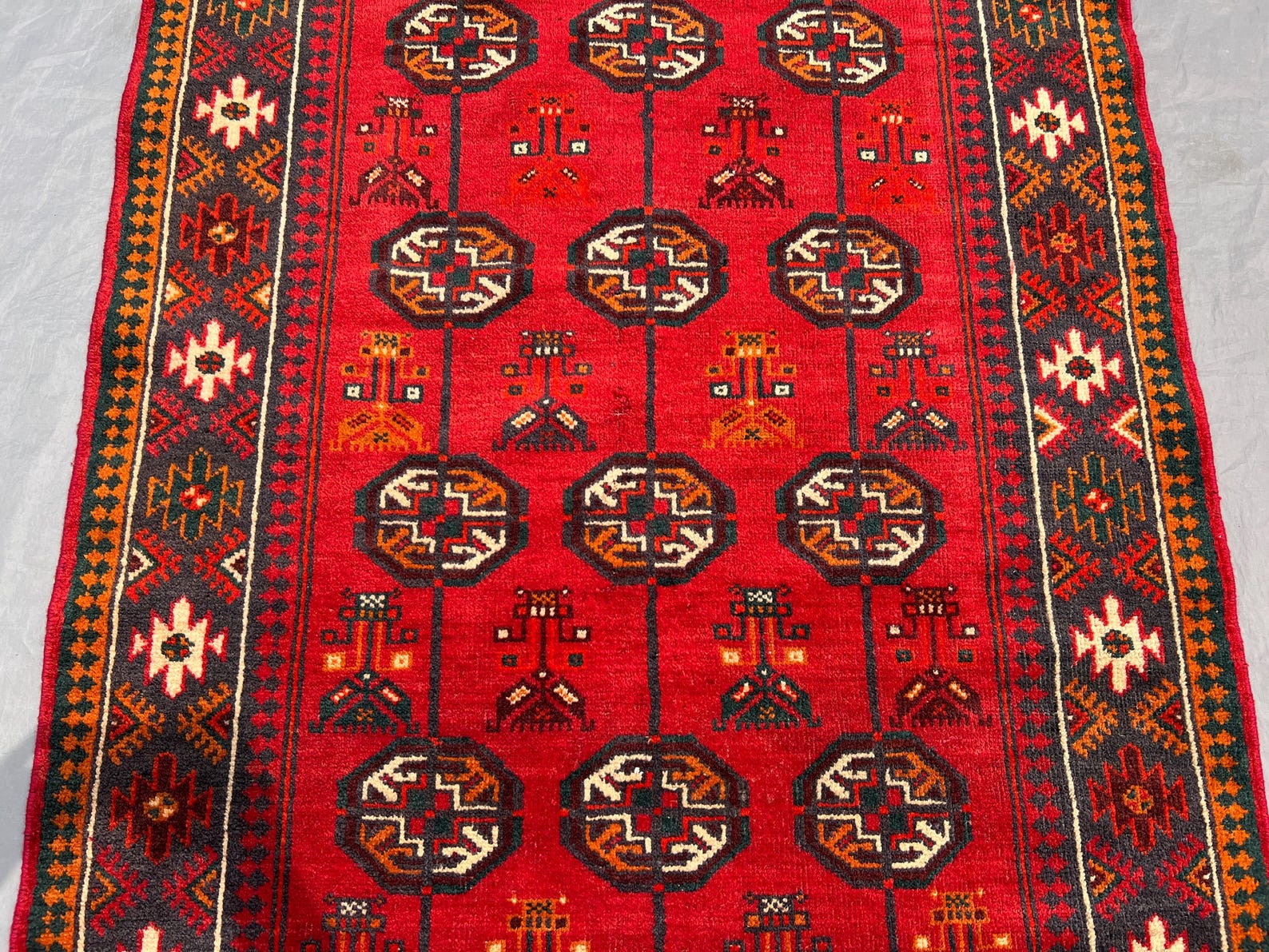 Alfombra baluchi afgana antigua de 1,08 m x 2,13 m, alfombra tribal ...