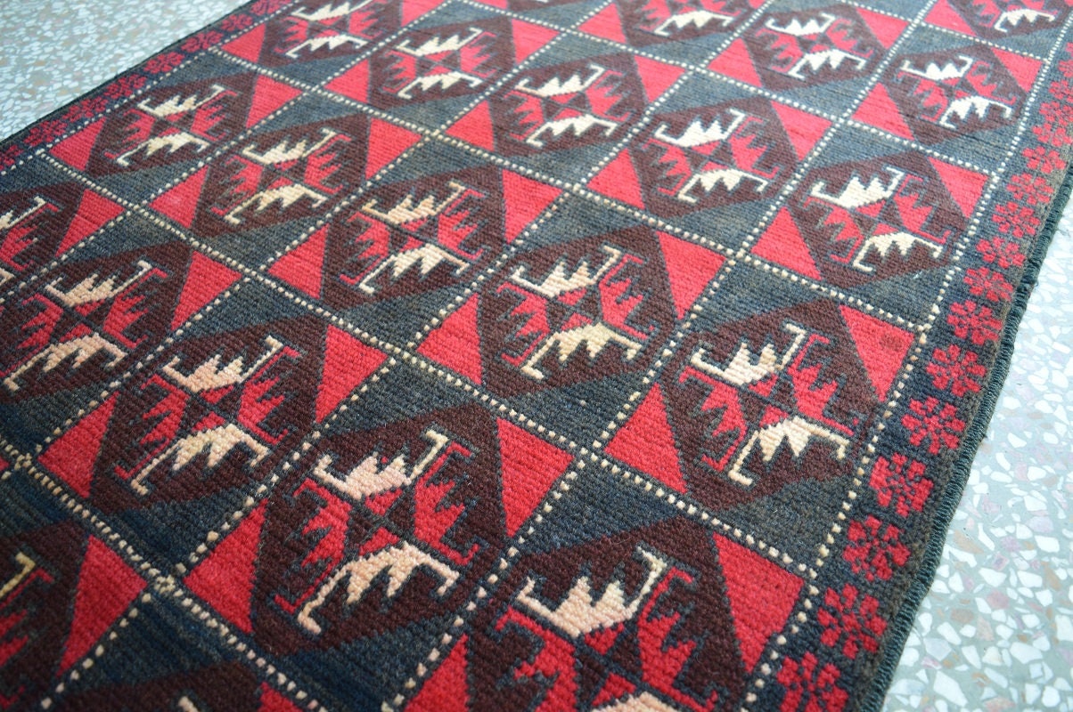 3 x 4'10 Feet Stunning vintage afghan tribal baluchi | Etsy