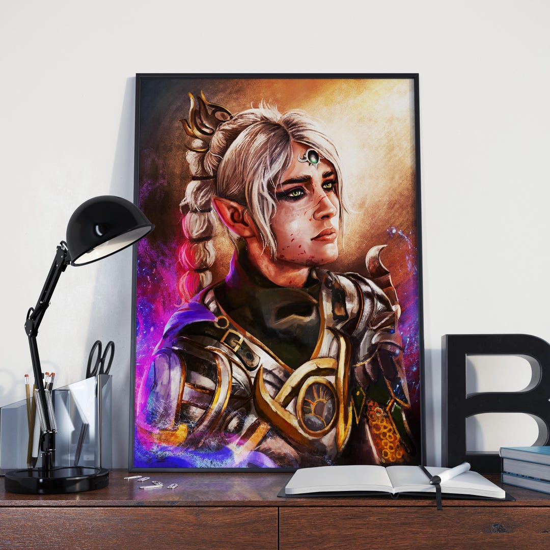 Shadowheart Portrait | Baldur's Gate III | Art Print | Larian Studio ...