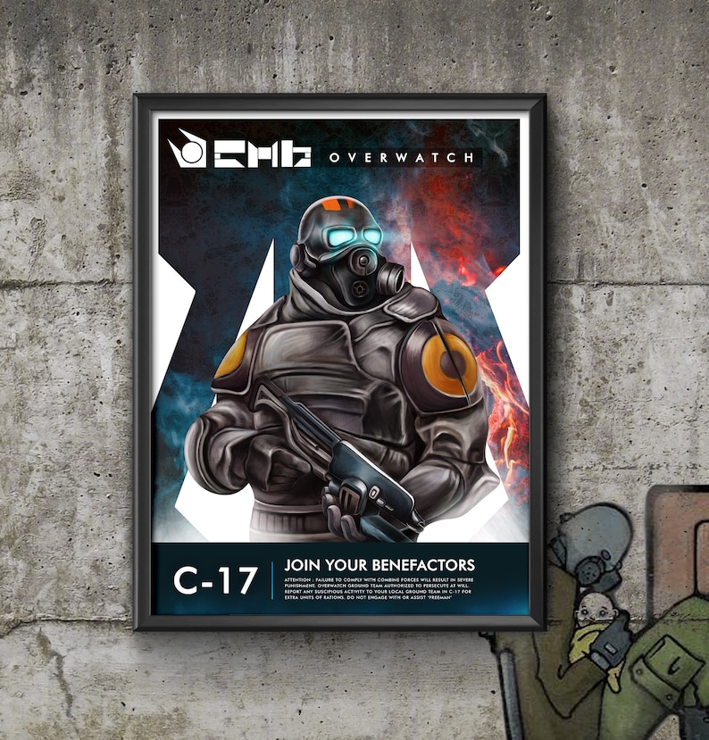 Combine Ordinal Soldier Poster | Half Life Alyx Propaganda Art - Etsy