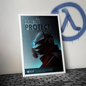 Half Life 2 | Metro Combine Cop Poster | Half Life Alyx | A4 | A3 | 18 ...